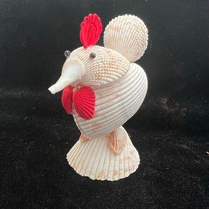 G Gwen | Accents | Sea Shell Rooster Bird Art Sculpture Farmhouse Boho ...